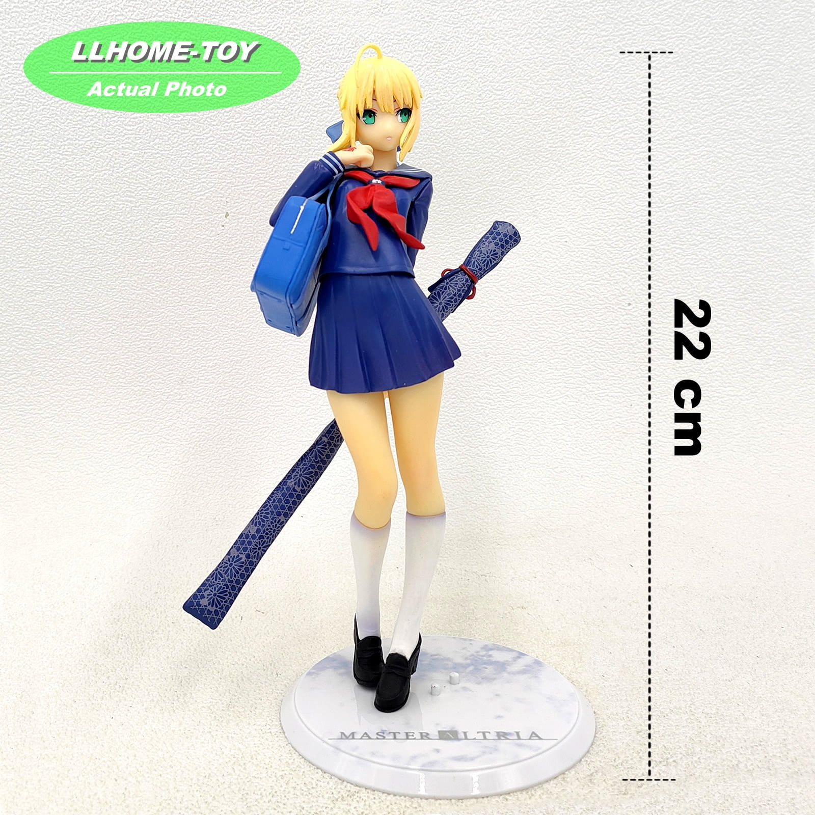 Anime FGO Saber school uniform Cute Girl PVC Action Figure Statue Toy ...