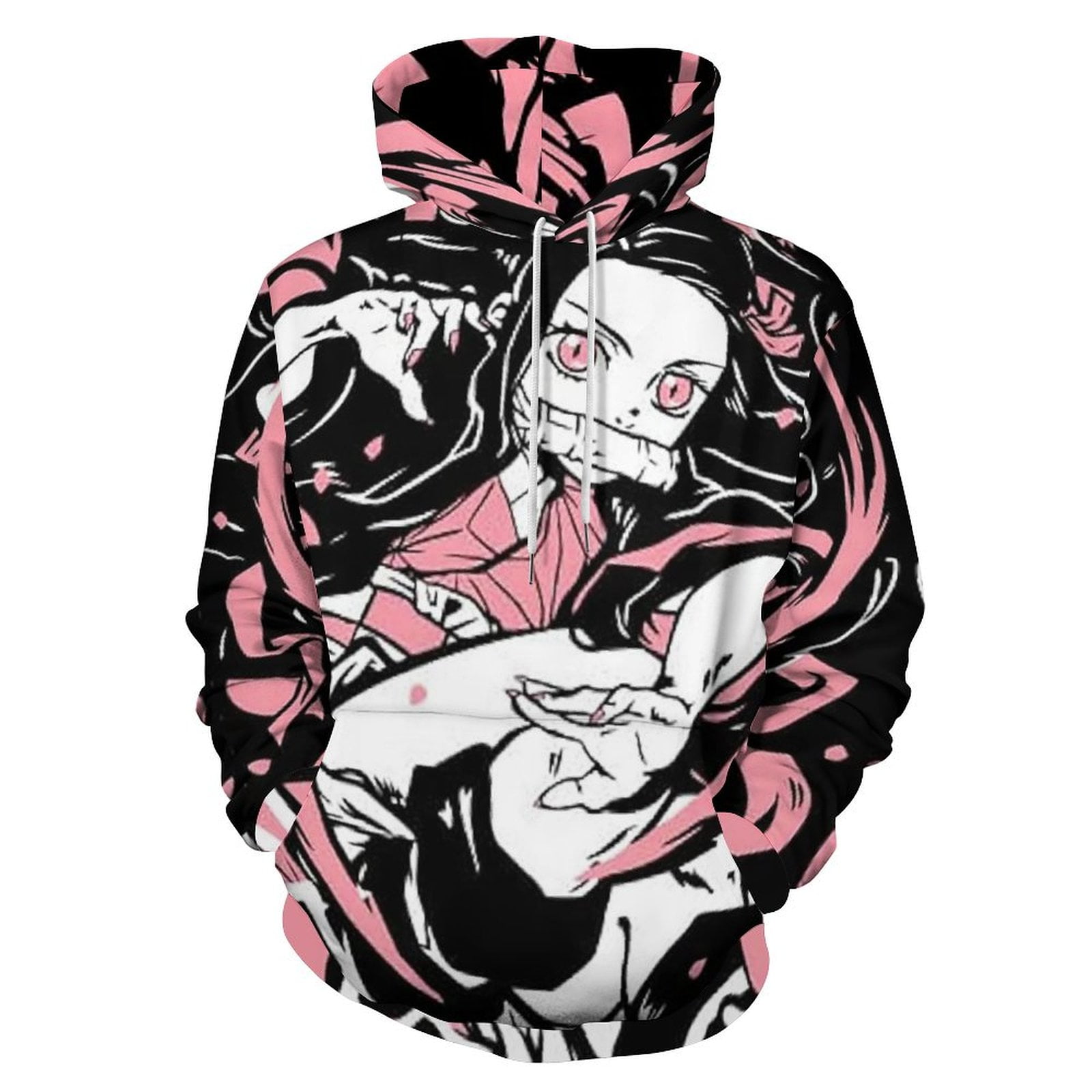 Anime FanArt Nezuko Adult Sweater Pullover Hoodie 3D Printed Loose ...