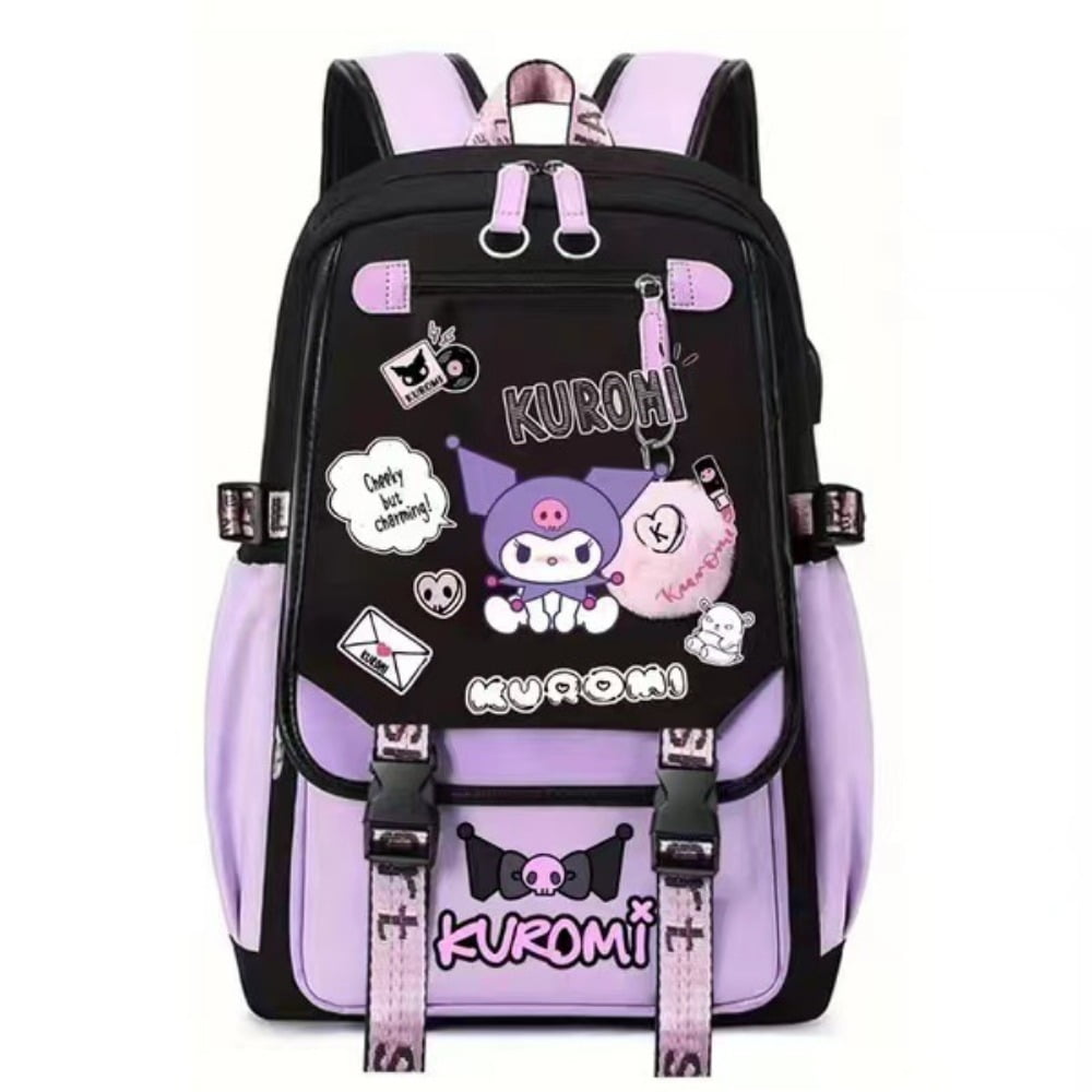 Anime Fashion Kuromi Pattern Trend Backpack Cosplay Laptop Backpack ...