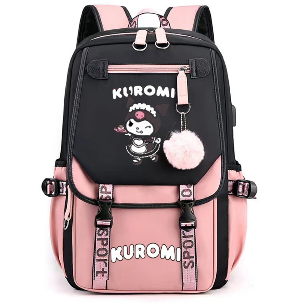 Anime Fashion Kuromi Pattern Trend Backpack Cosplay Laptop Backpack ...