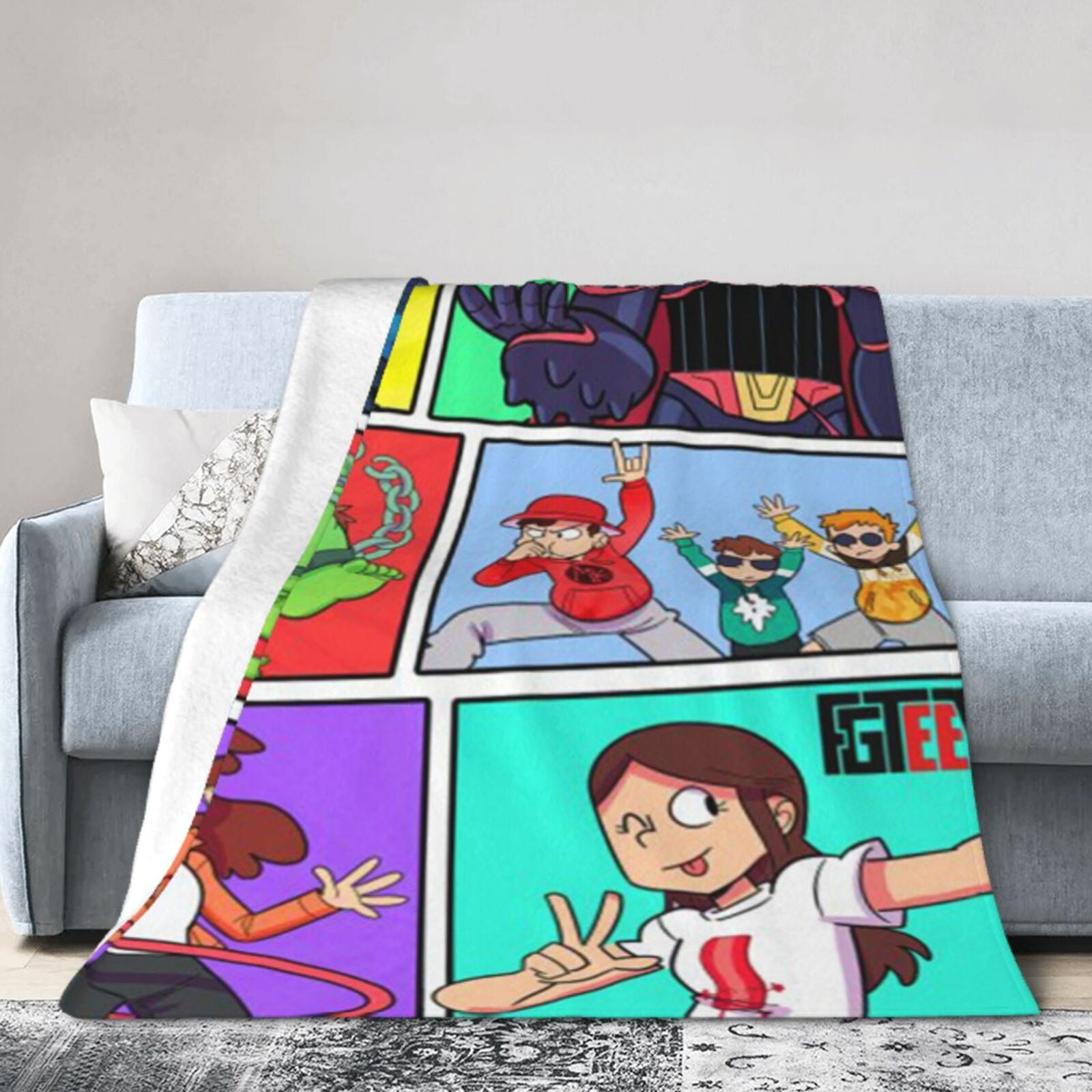 Anime Fgteev Blanket Kawaii 3d Printed Throw Blanket Facecloth ...