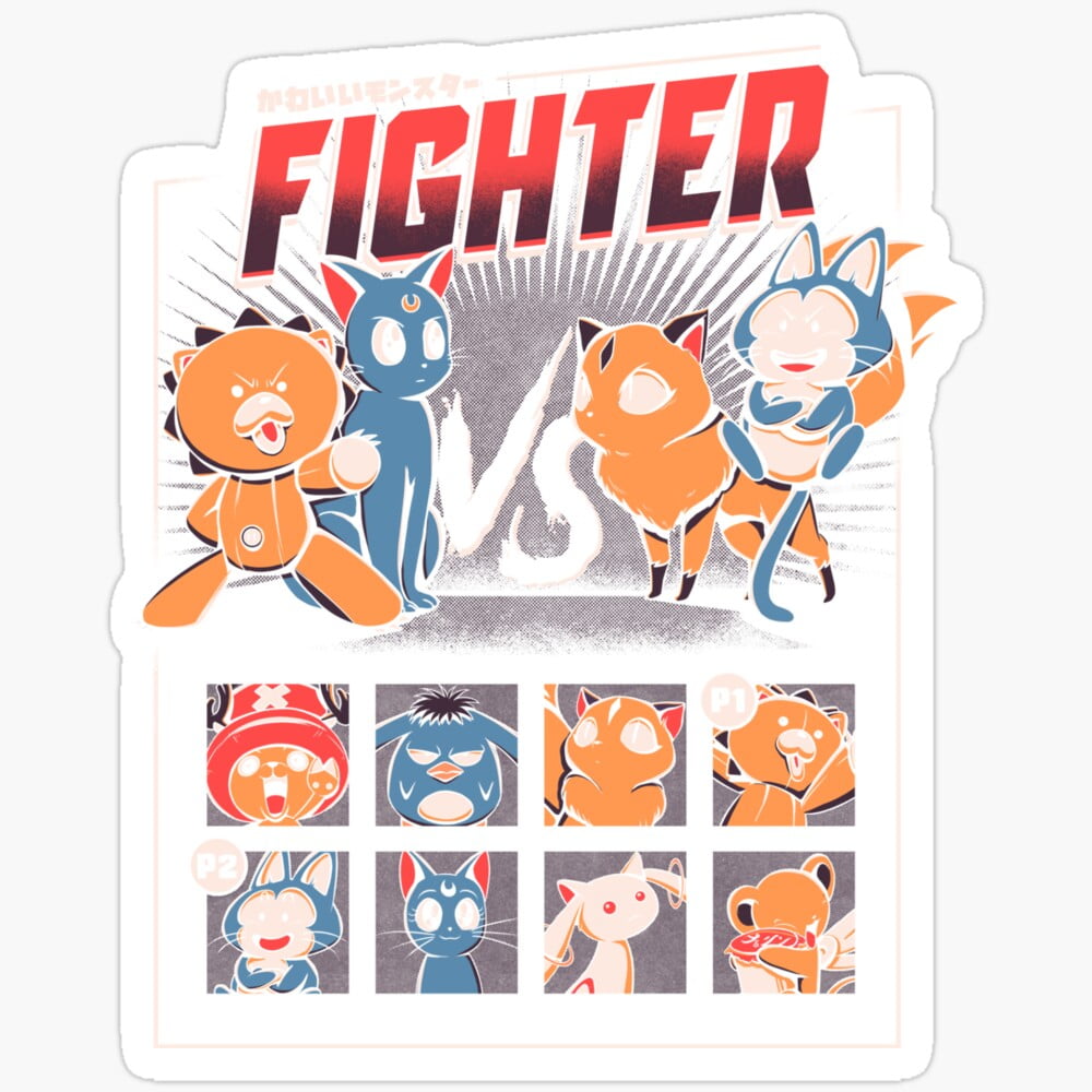 Anime Fight Sticker Phone Decal Water Bottle Stickers Car Decals ...