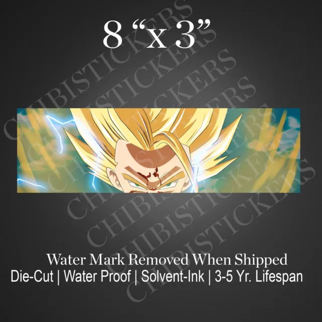 Anime Fighter Dragon Cartoon Vinyl Bumper Sticker Manga Waterproof ...