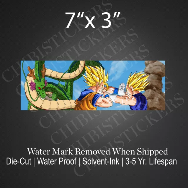 Anime Fighter Dragon Cartoon Vinyl Bumper Sticker Manga Waterproof ...