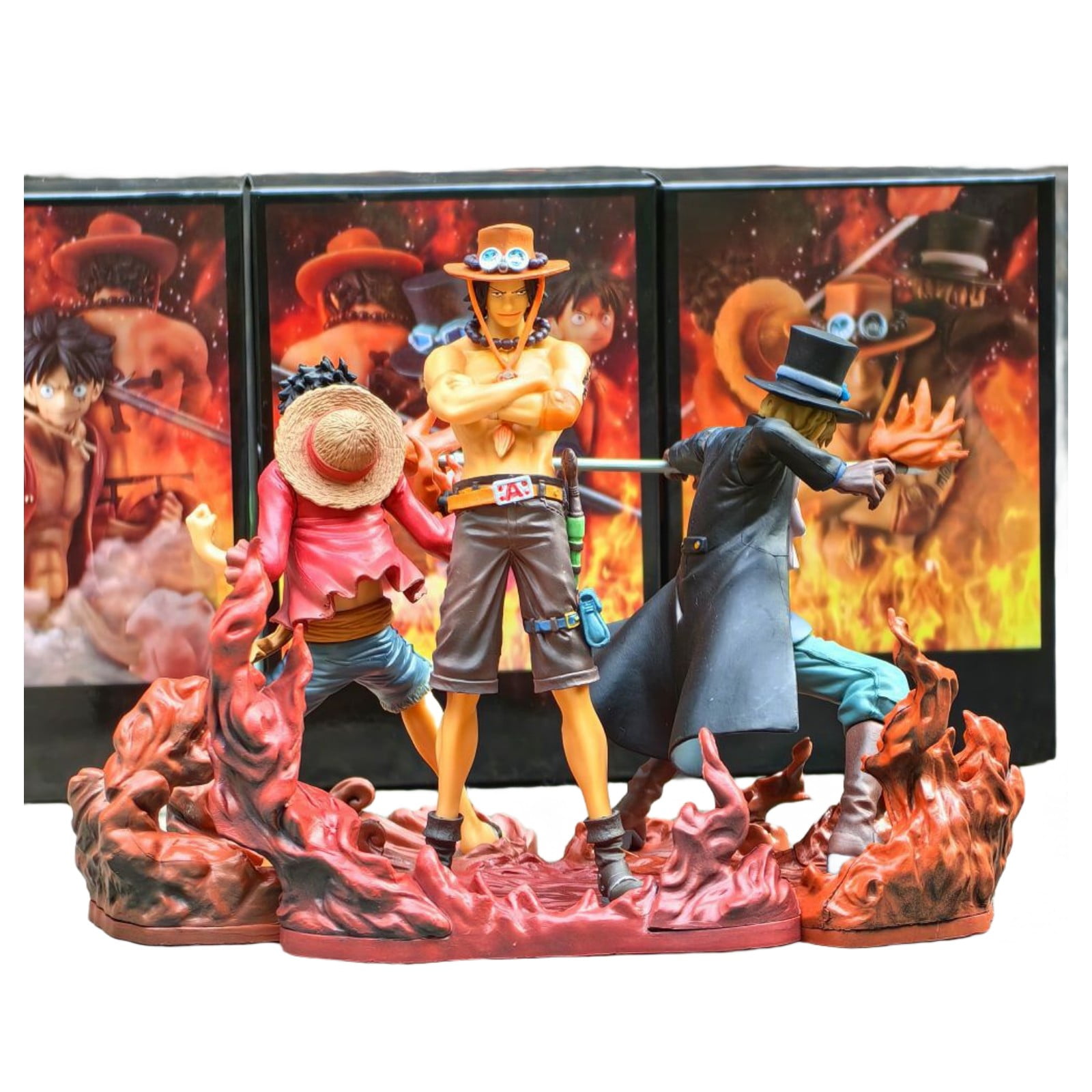 Anime Figure 5.90inch Luffy Figure Sabo Figure Ace Figure（3PCS）Anime ...