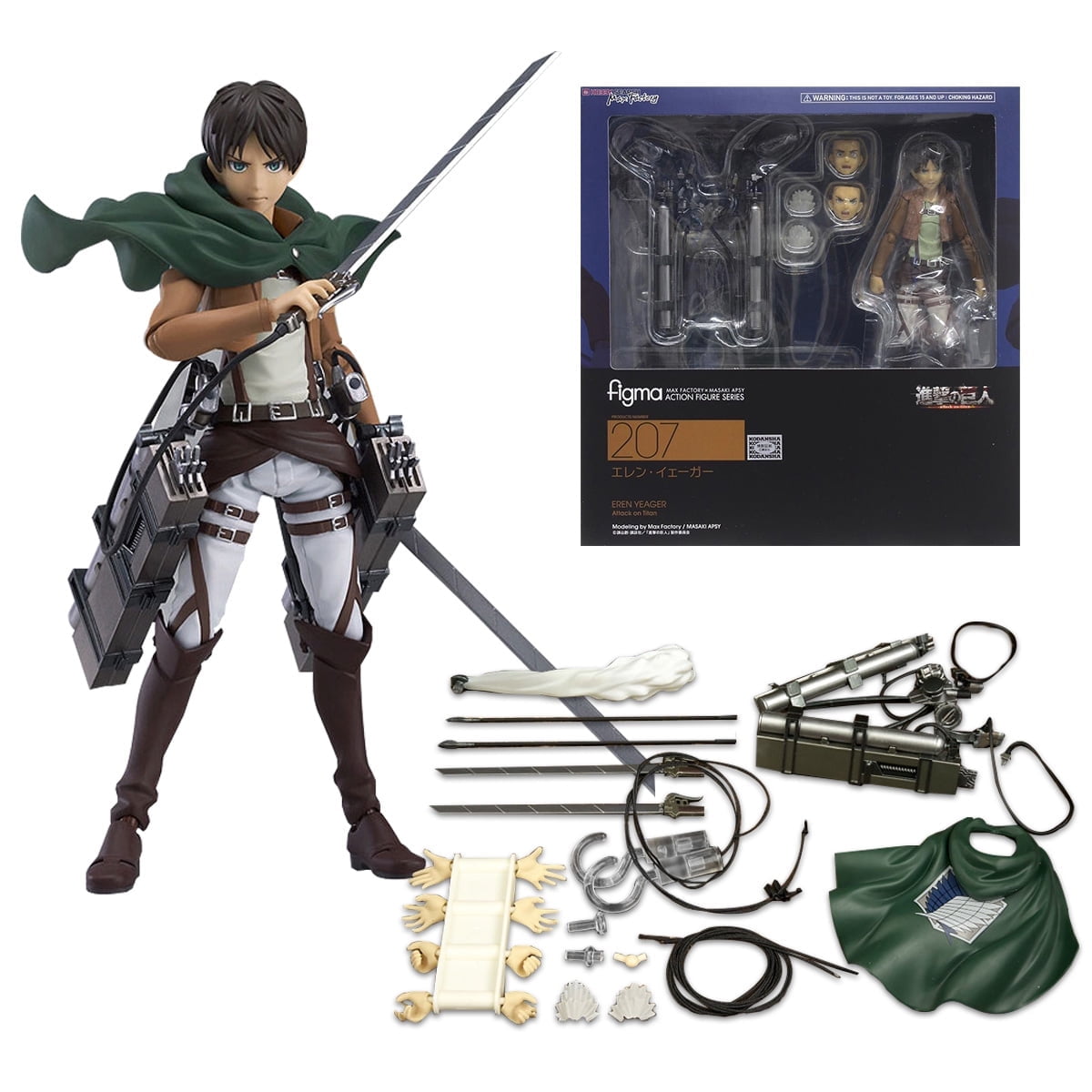 Anime Figure Attack On Titan Eren Jaeger Standing Holding Sword ...