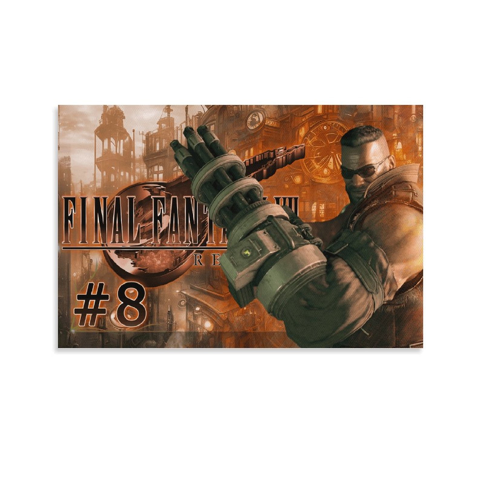 Anime Final Game Fantasy 7 Rebirth Art Game Poster Barret Canvas Poster ...