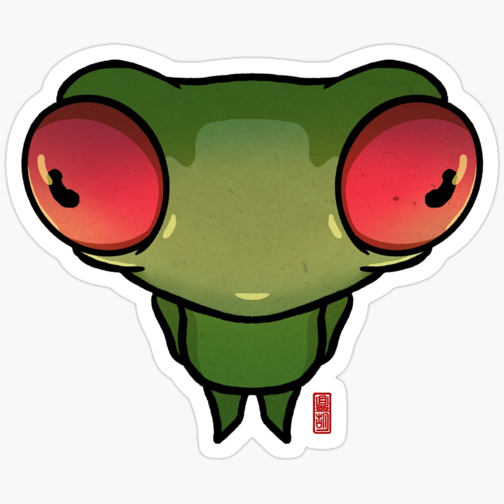 Anime Fisheye About To Snap At My Frogging Limit Frog Stickerphone ...