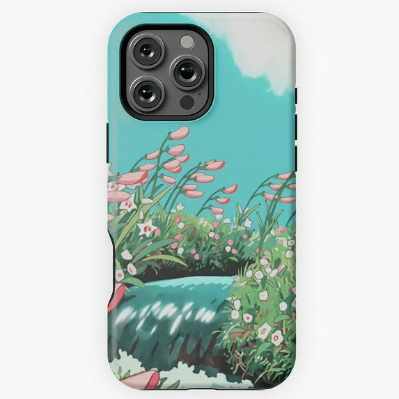 Anime Flowers in the River Scene Art Phone Case Compatible iPhone 17 ...