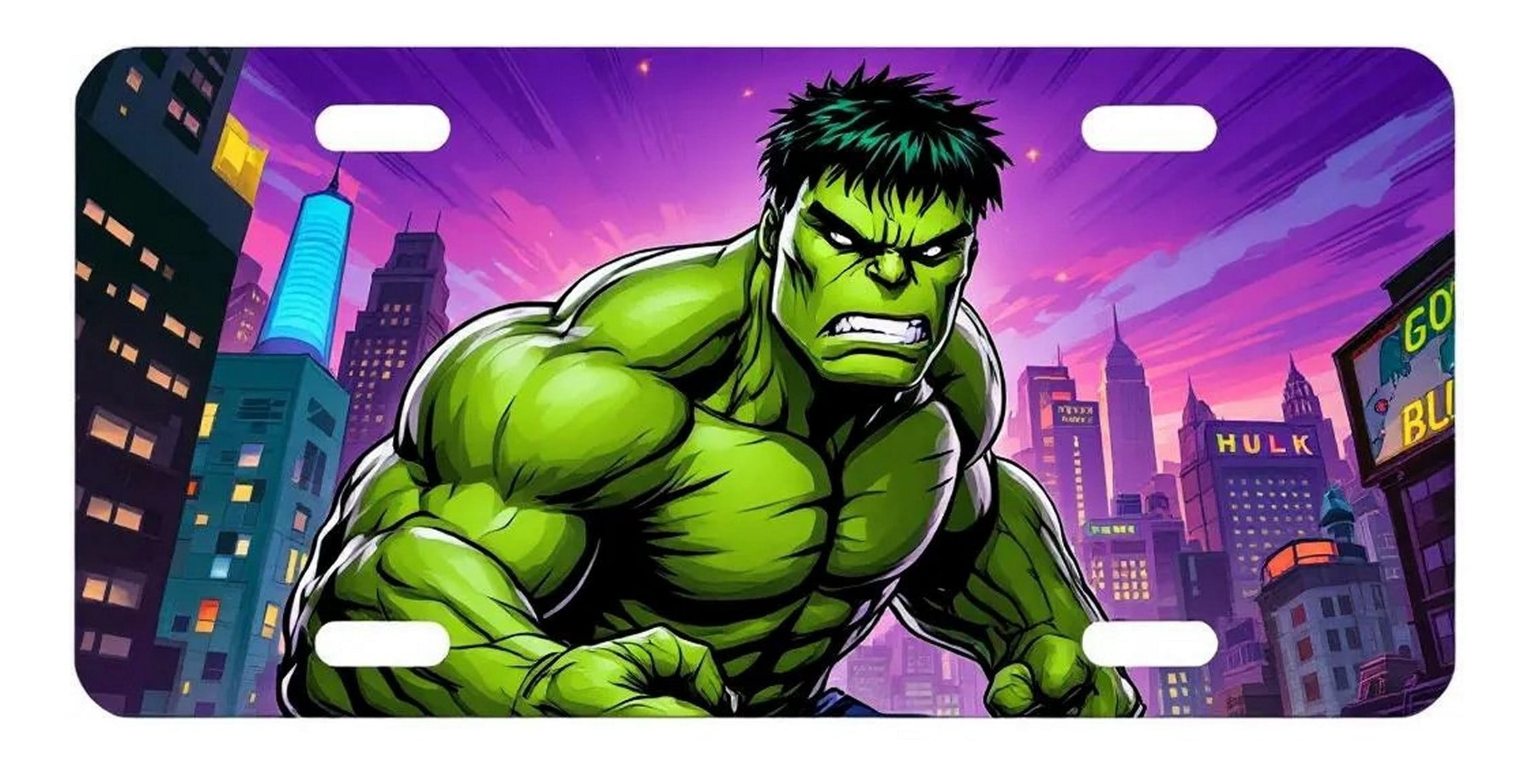 Anime For Hulk Decorative License Plates - Vibrant Metal Superhero Car ...