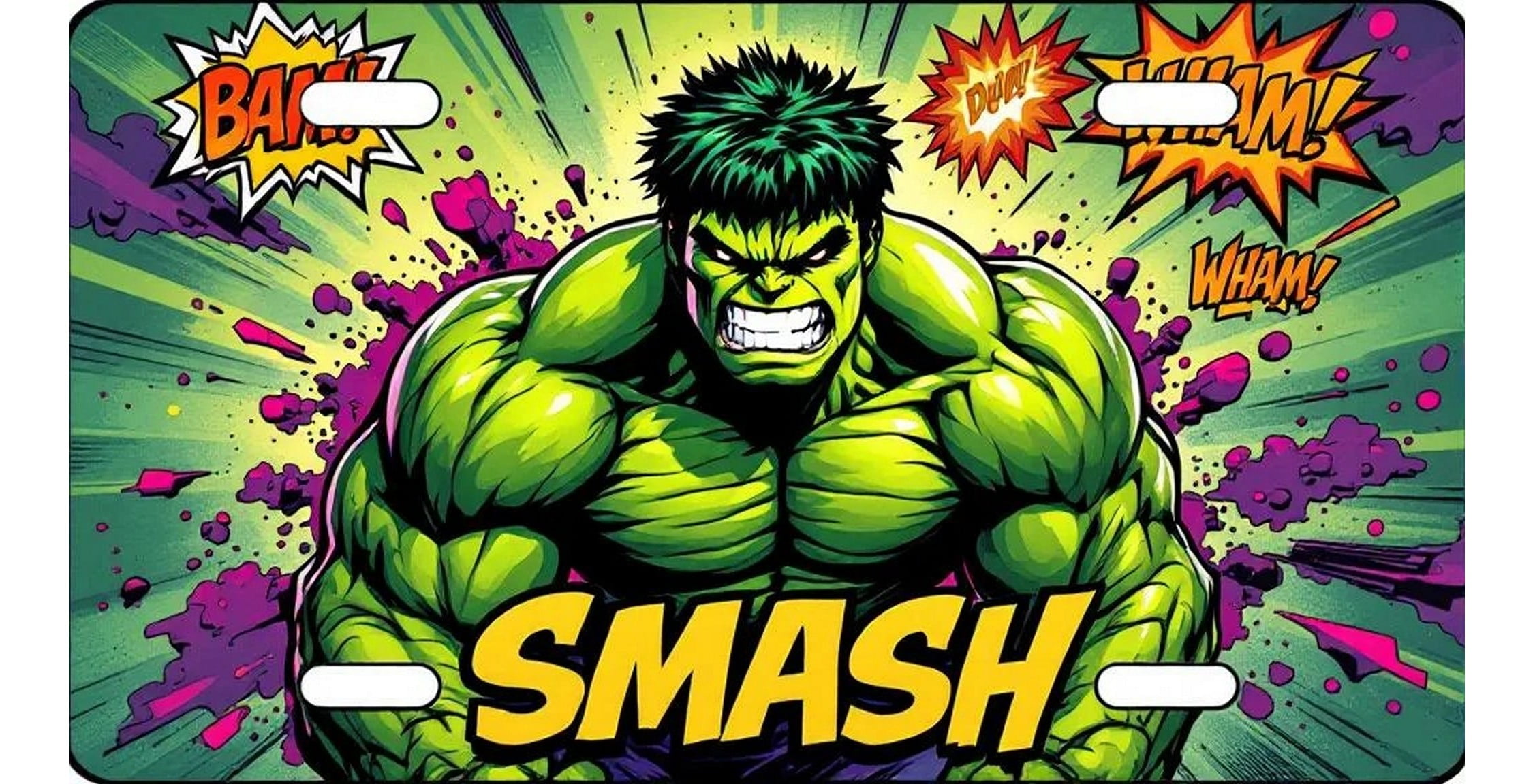 Anime For Hulk Decorative License Plates - Vibrant Metal Superhero Car ...