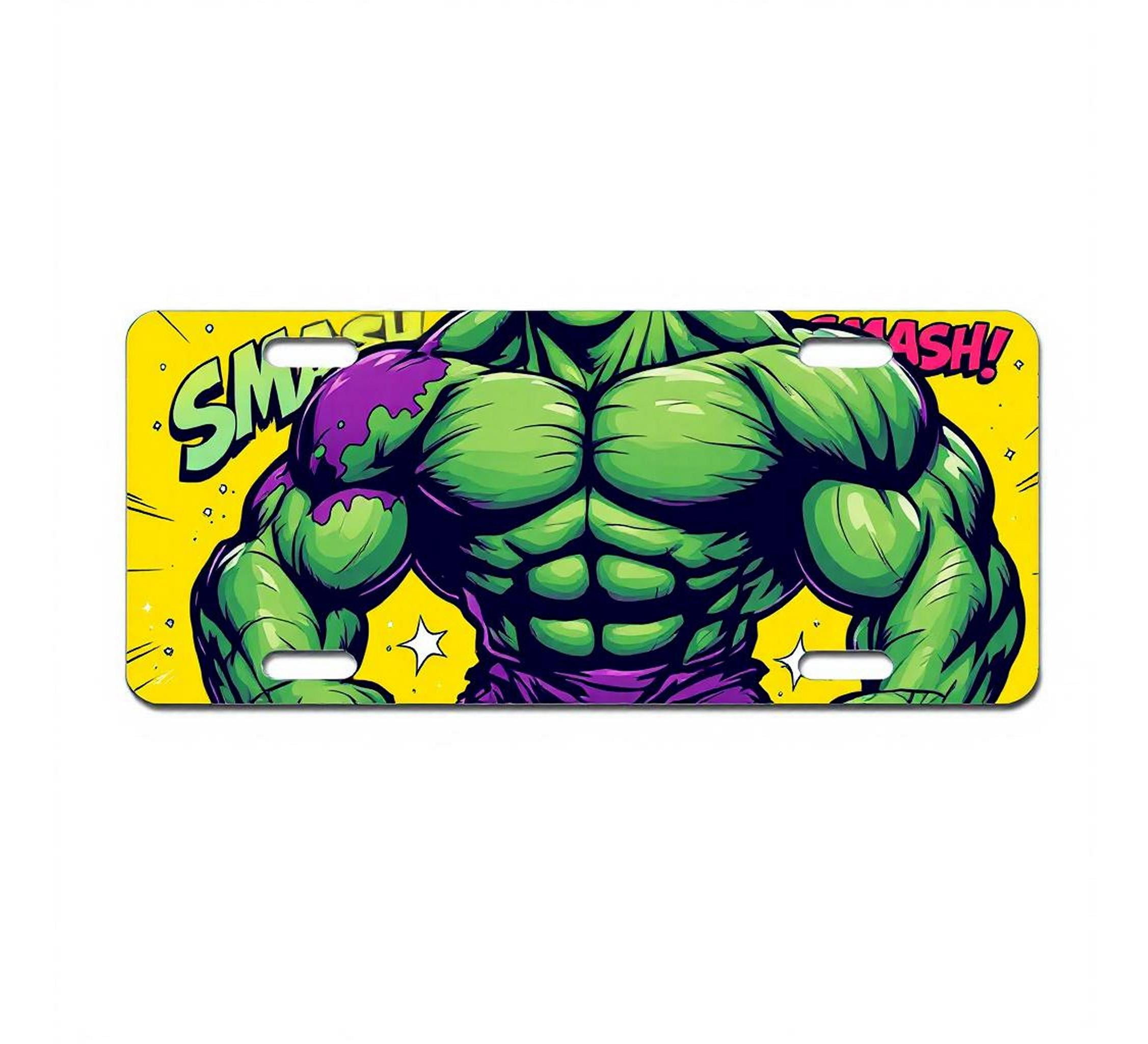 Anime For Hulk Decorative License Plates - Vibrant Metal Superhero Car ...