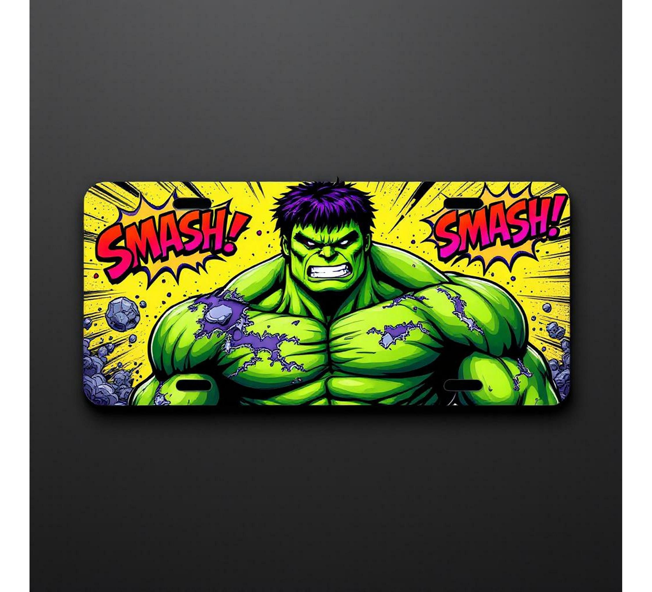 Anime For Hulk Decorative License Plates - Vibrant Metal Superhero Car ...