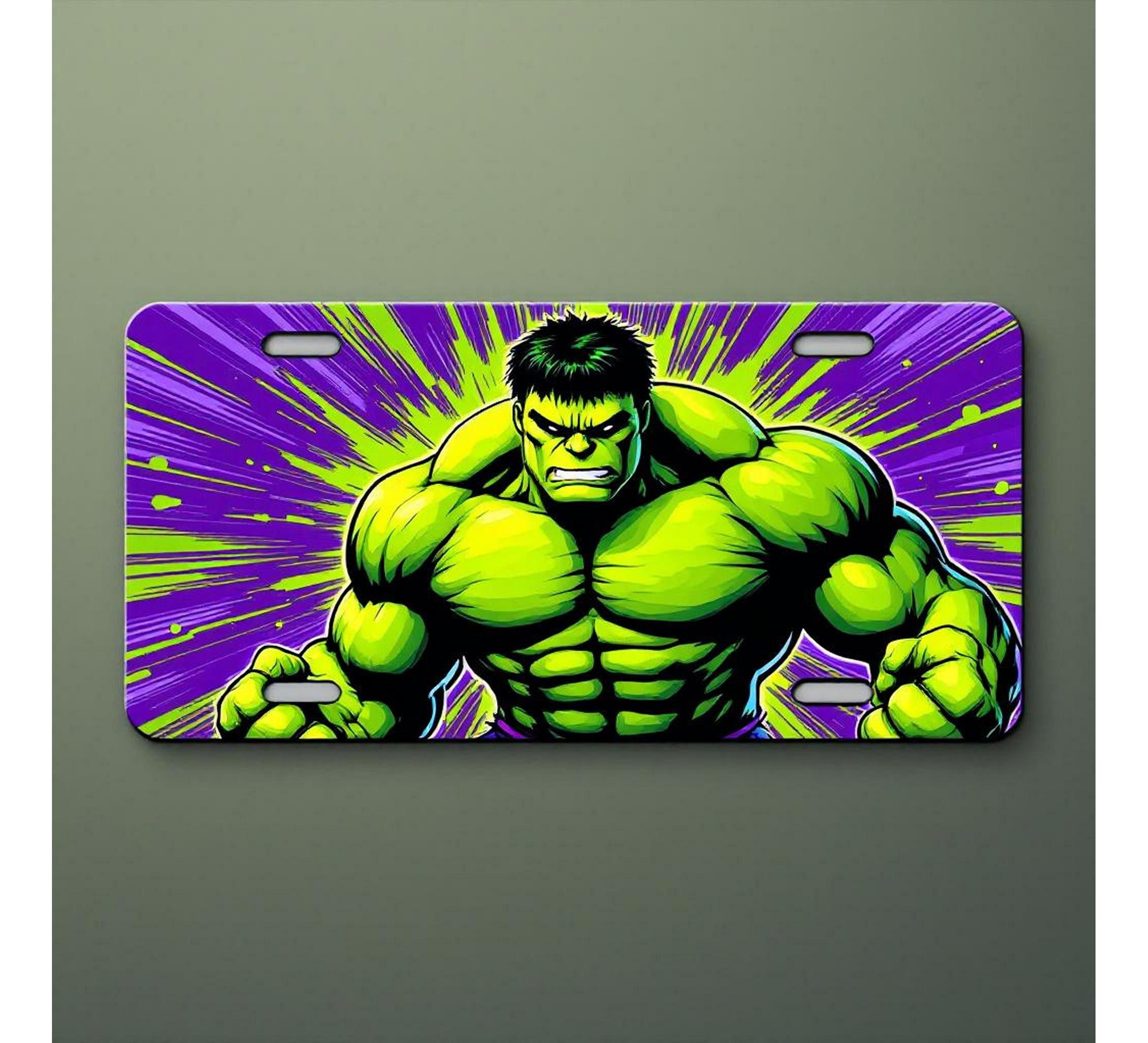 Anime For Hulk Decorative License Plates - Vibrant Metal Superhero Car ...