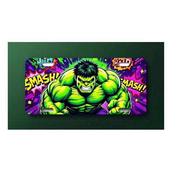 Anime For Hulk Decorative License Plates - Vibrant Metal Superhero Car ...