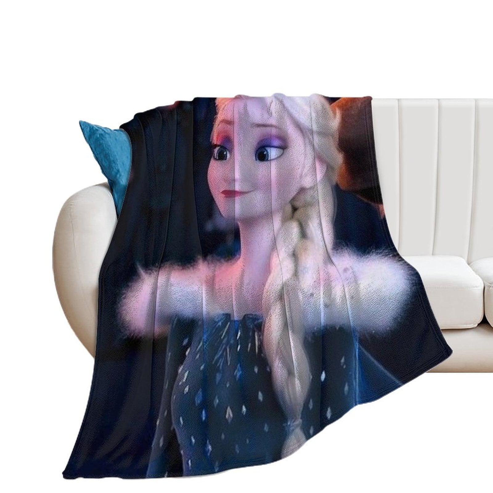 Anime Frozen Throw Blanket Pink Blanket Soft Flannel Throws for Girl ...