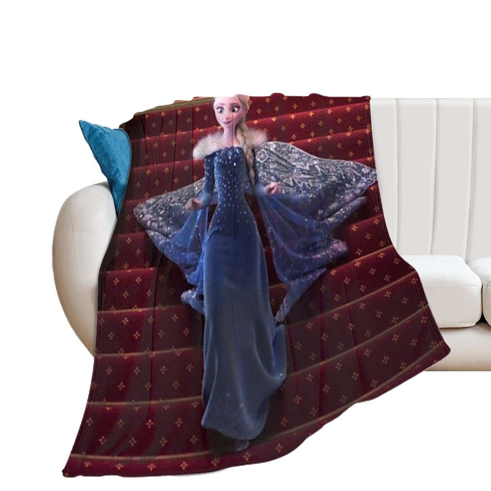 Anime Frozen Throw Blanket Pink Blanket Soft Flannel Throws for Girl ...