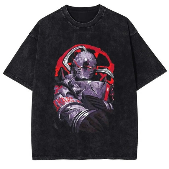 Anime Fullmetal Alchemist Casual T-shirt Streetwear Edward Elric Short ...