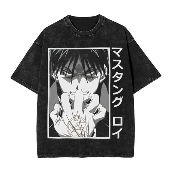 Anime Fullmetal Alchemist Casual T-shirt Streetwear Edward Elric Short ...