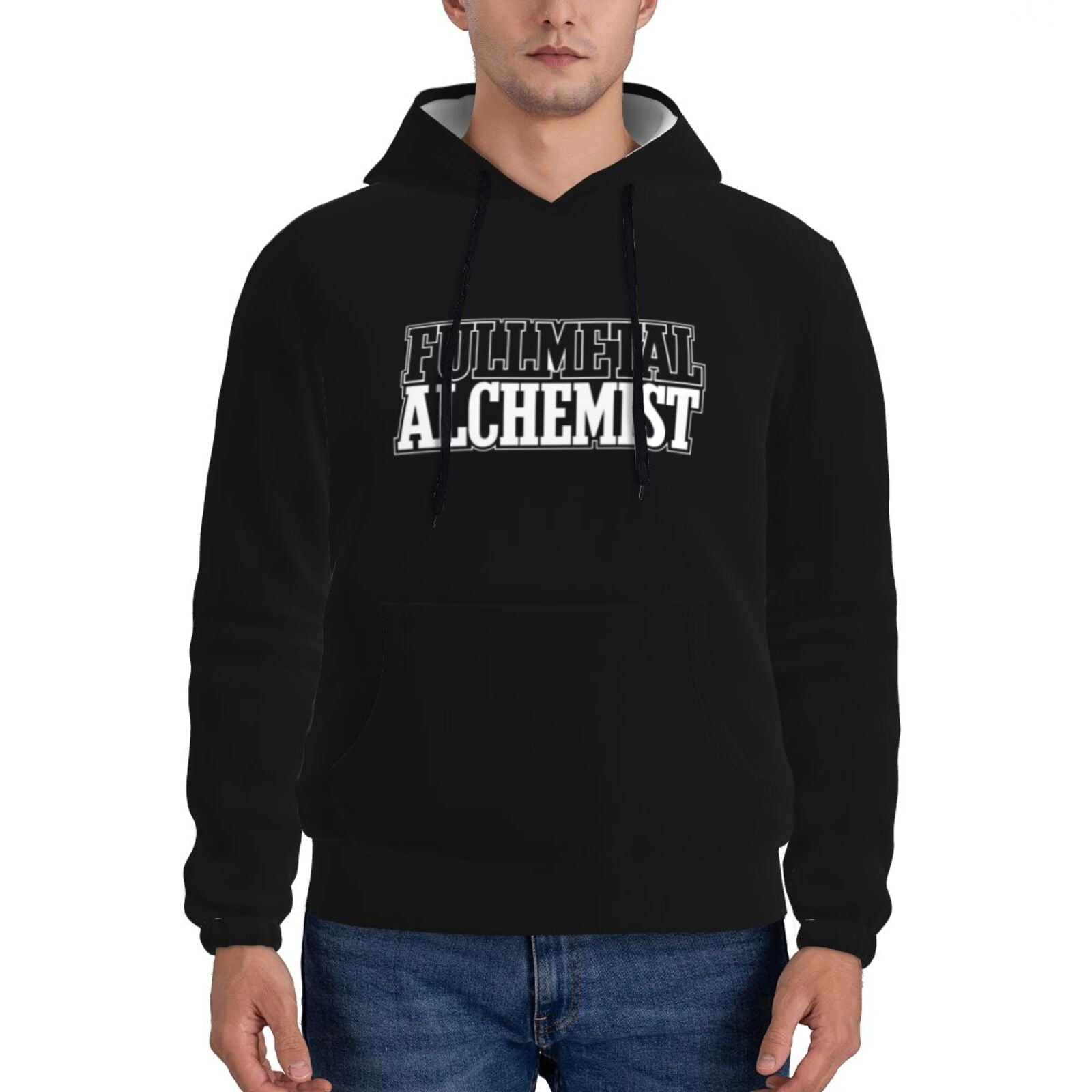 Anime Fullmetal Alchemist Mens Aldult Hooded Sweater, Novelty Hat Rope ...