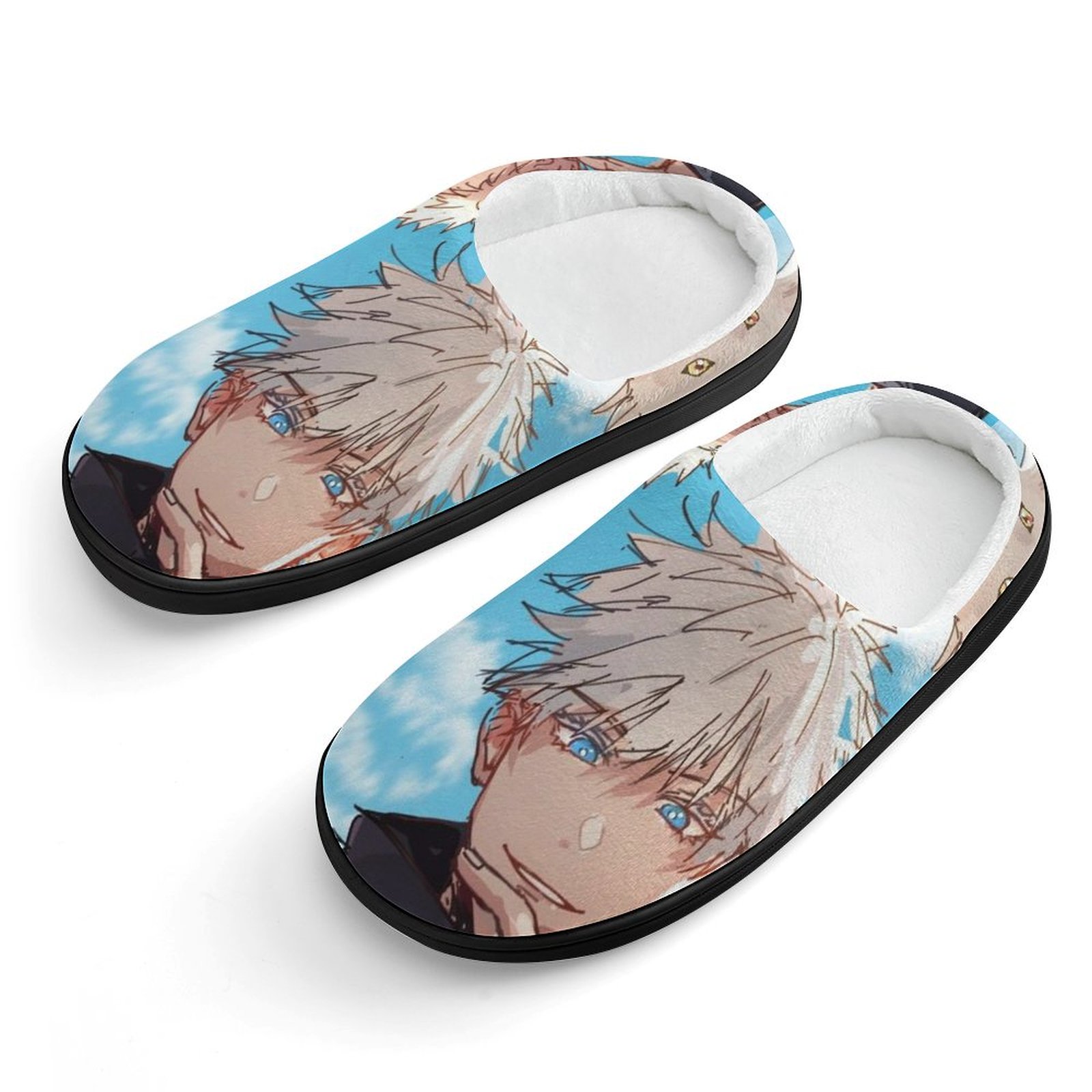 Anime Fun Jujutsu Kaisen Cotton Slippers For Kids Winter Warm Soft ...