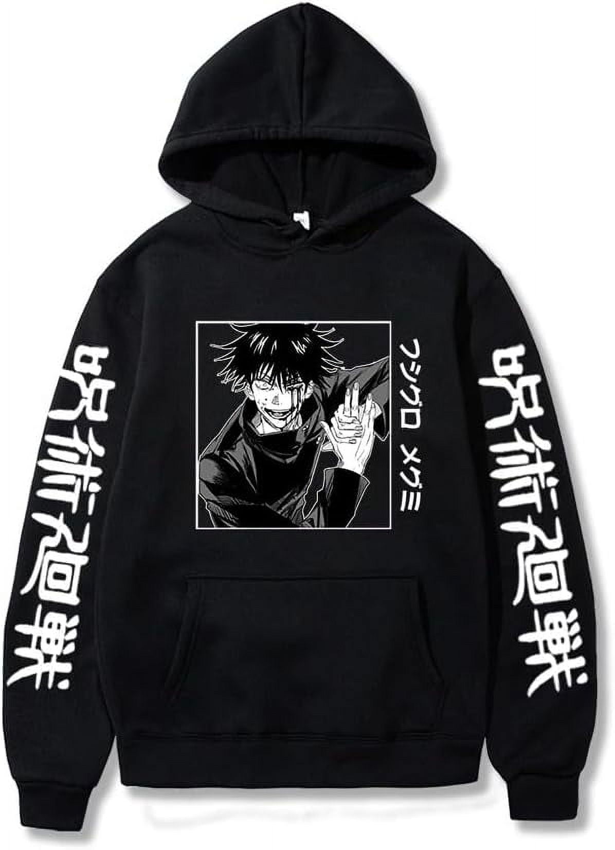 Anime Fushiguro Megumi Hoodie Oversized Autumn Winter Fleece Sweatshirt ...