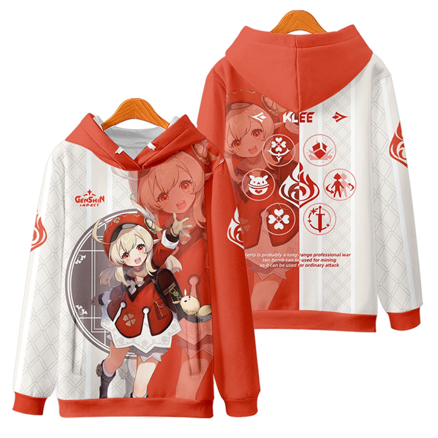 Anime Game Genshin Impact Klee 3d Hoodies Men Women Sweatshirt Hoodie