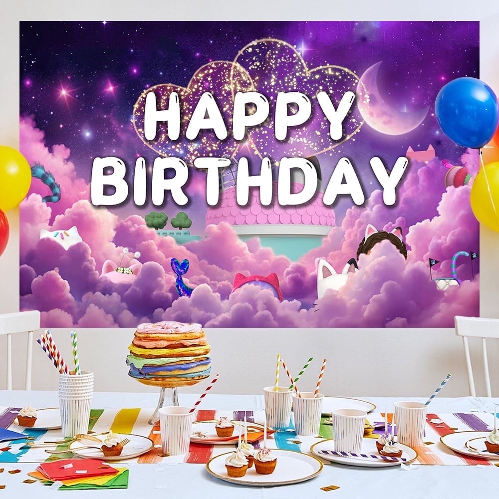 Anime Game Theme Party Supplies Backdrop, 3x5Ft Large Cartoon Party ...