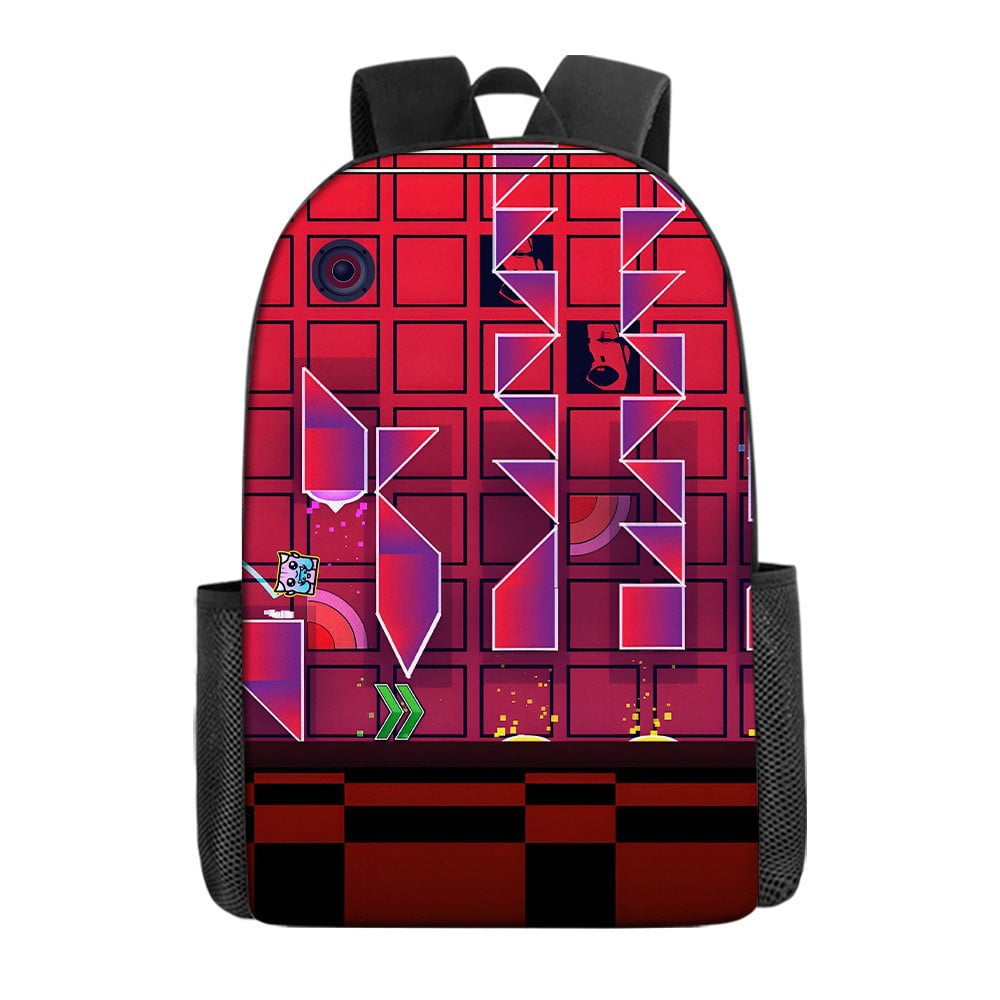 Anime Geometric Dash New Double Shoulder Backpack Large Capacity ...