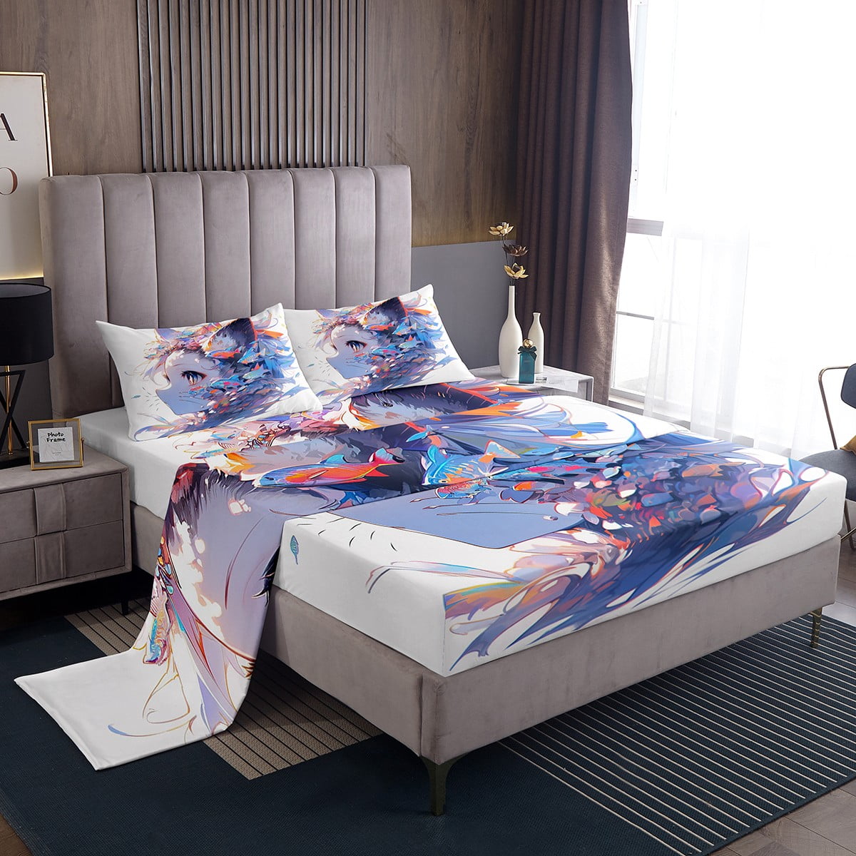 Anime Gifts Sheets 4Pcs Kawaii Japanese Sheet Set Cute Sheets, Anime ...