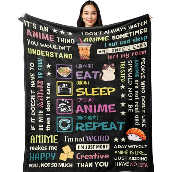 Anime Gifts for Men Girls Women, Kawaii Gifts Blanket 60"x50", Animal ...