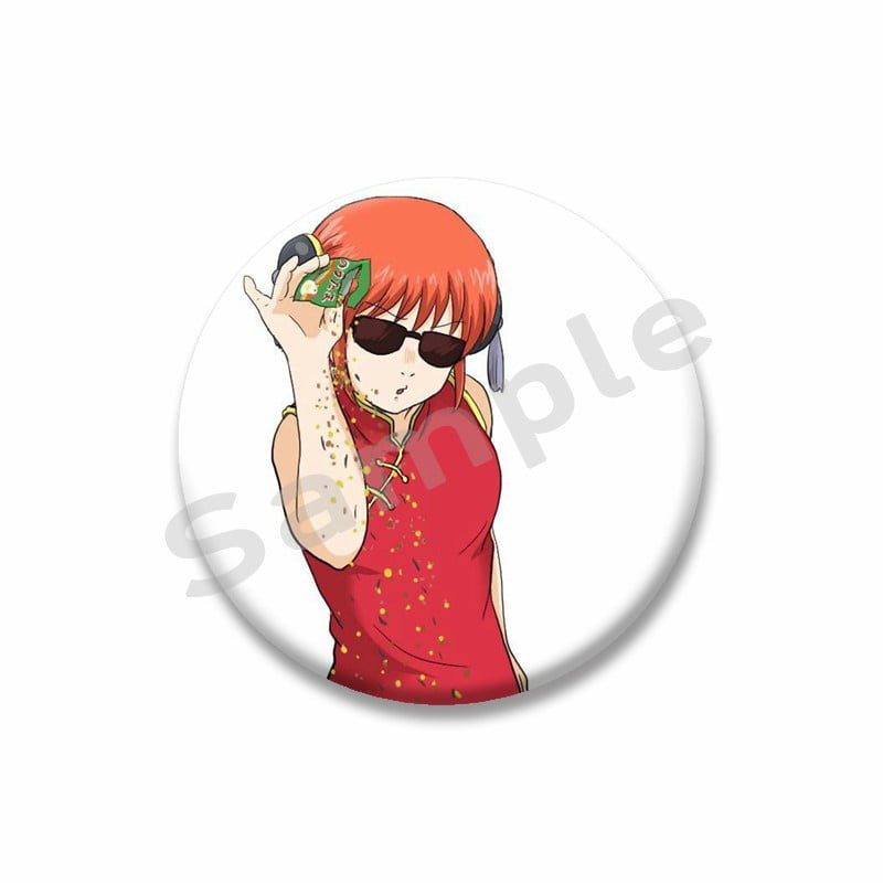 Anime GinTaMa Character Button Pins Sakata Gintoki Kagura Hijikata ...