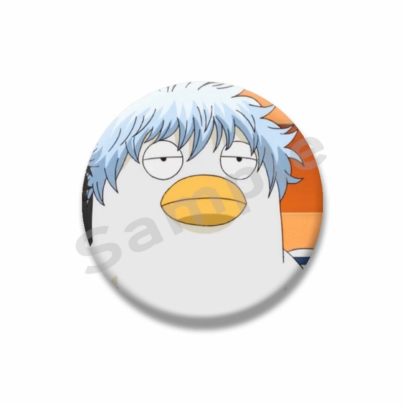 Anime GinTaMa Character Button Pins Sakata Gintoki Kagura Hijikata ...