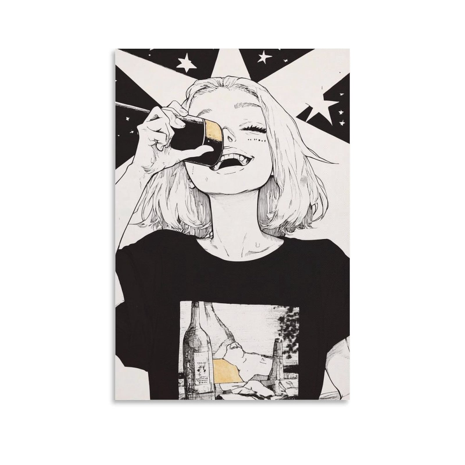 Anime Girl Artwork Picture Print Canvas Poster Wall Paint Art Posters ...