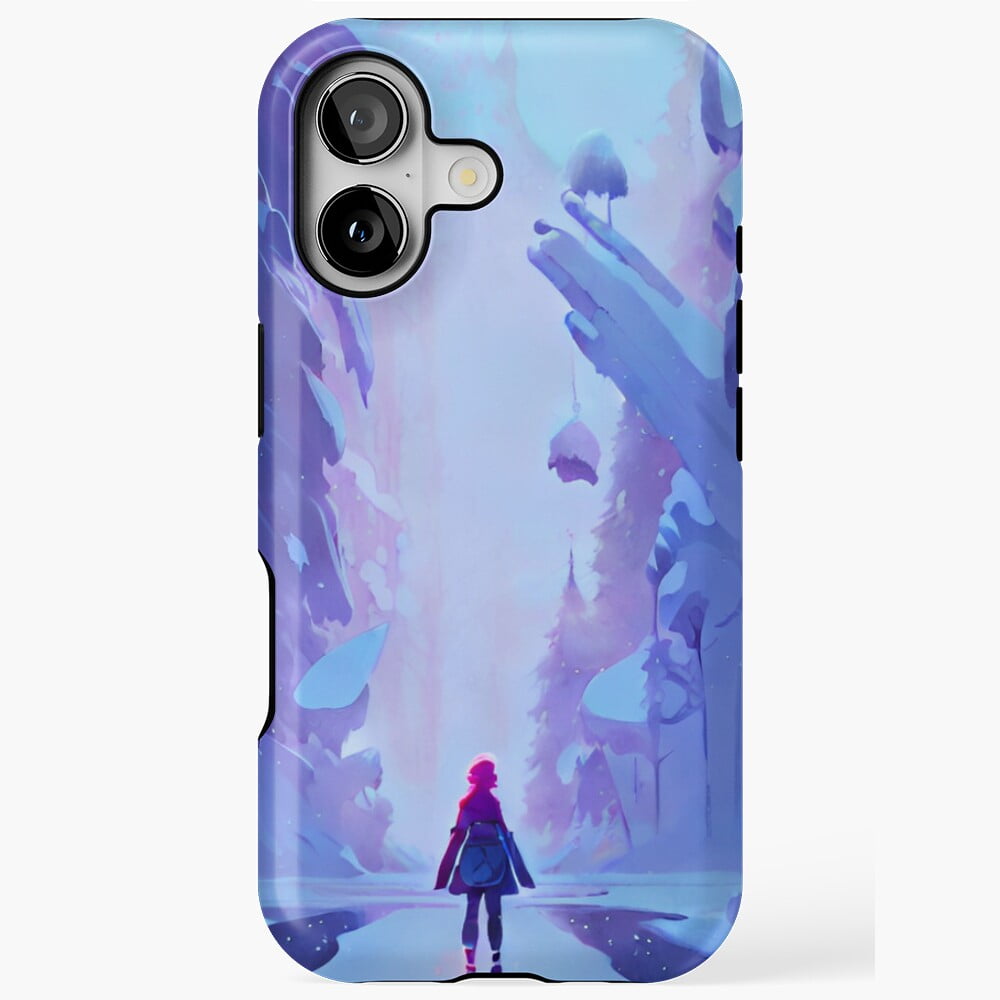 Anime Girl Broken Ice Xmas Protective Cover for iPhone 11 12 13 14 15 ...