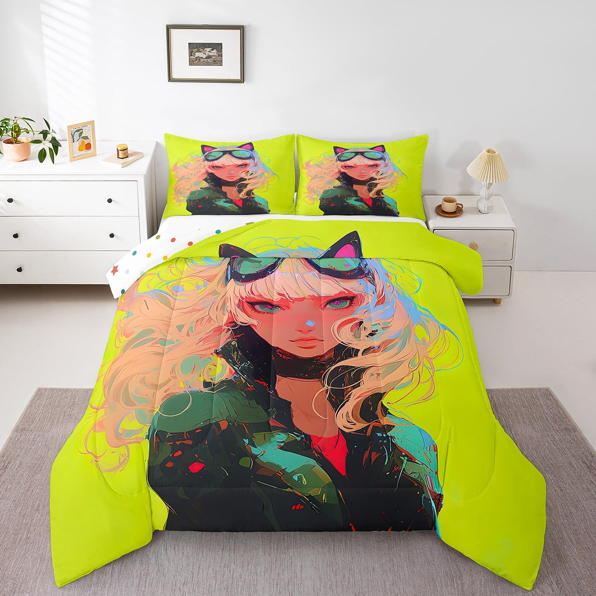 Anime Comforter Set Cartoon Down Comforter,Cool Japanese Twin Bedding ...