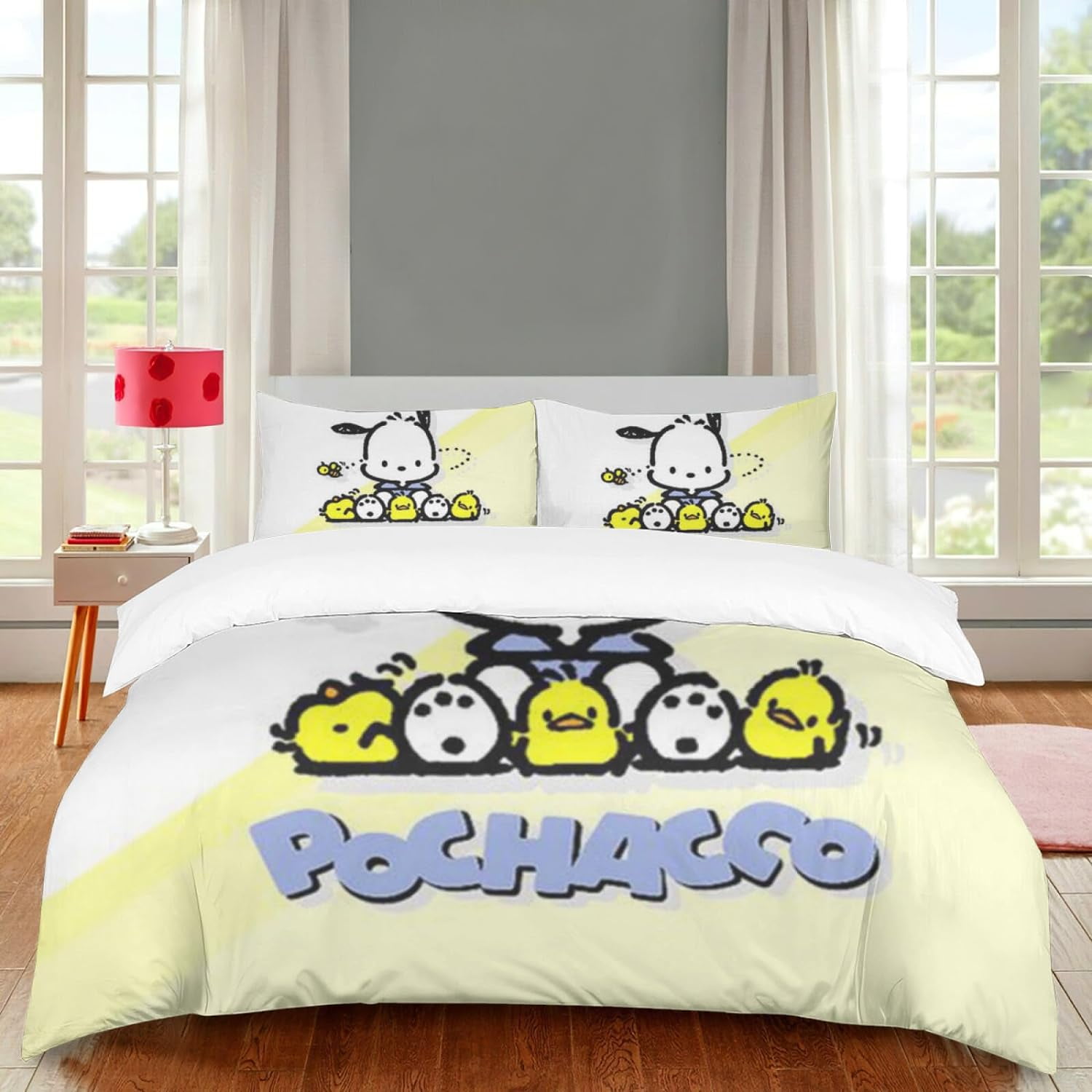 Anime Girl Duvet Cover Set Cartoon Puppy 3D Print Bed 3pcs Kawaii ...