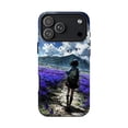 Anime Girl Endless Lavender Flower Case with iPhone 17 to 11 Pro Max ...