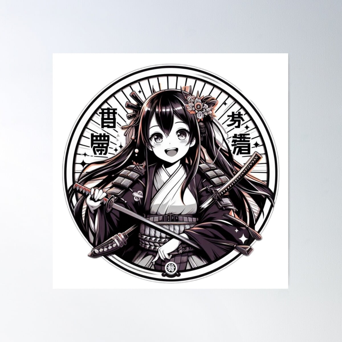 Anime Girl - Far Eastern Anime Poster Wall Art, Modern Wall Decor For ...