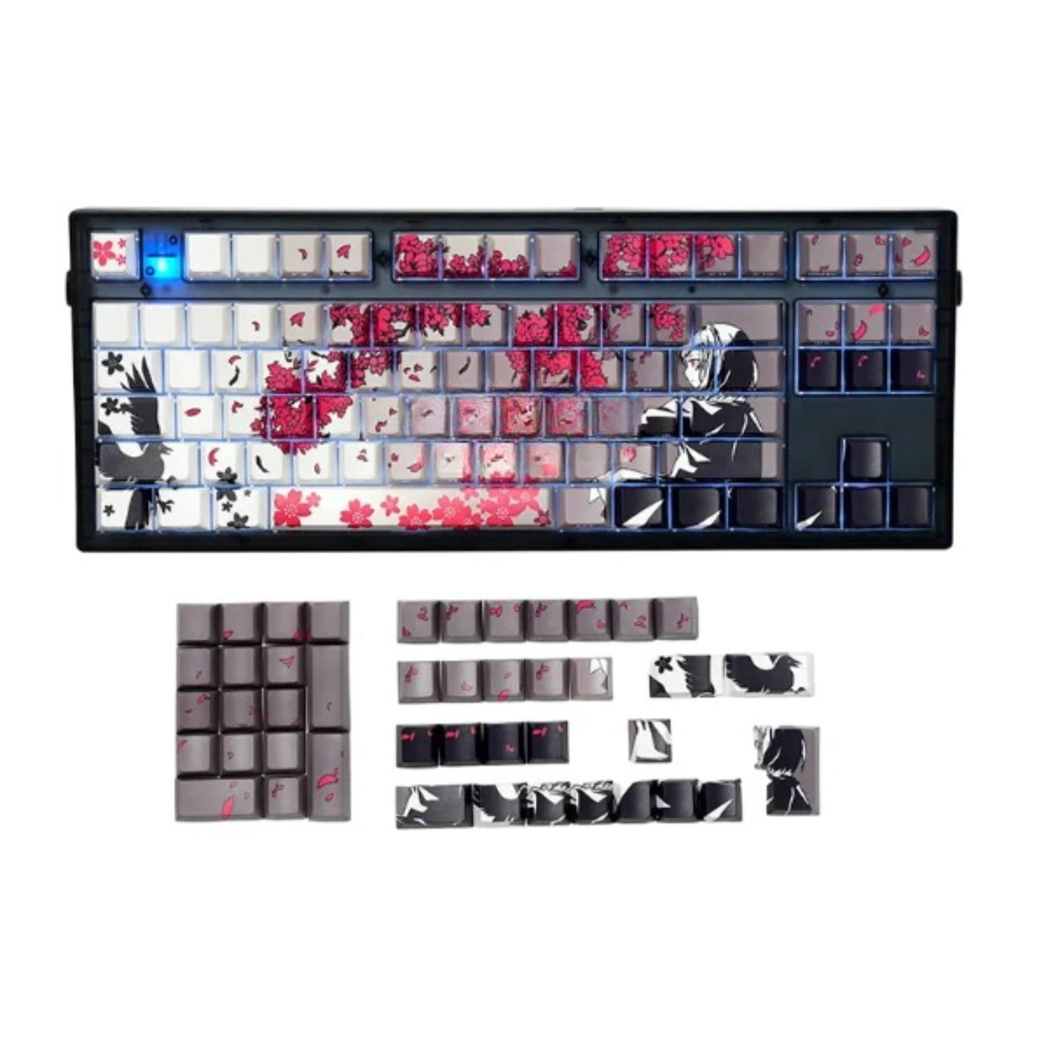 Anime Girl Gradient Keycap Set for Mechanical Keyboards, Cherry Profile ...