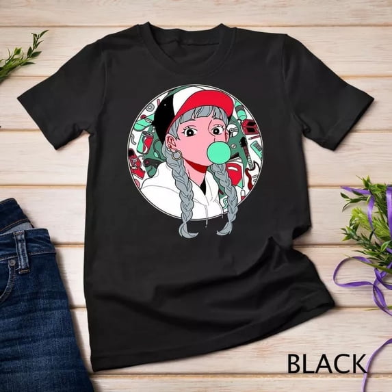 Anime Girl Japanese Aesthetic Anime Otaku Premium Unisex S-5XL T-Shirt ...