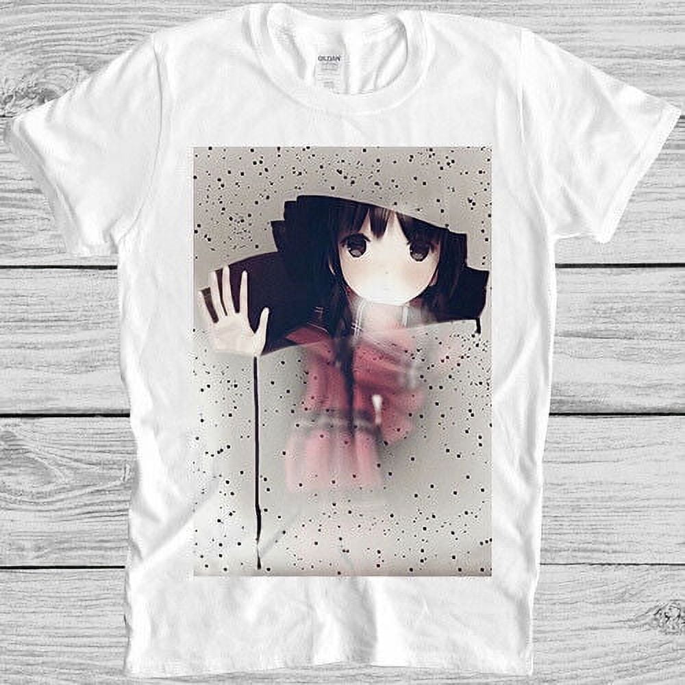 Anime Girl Manga T Shirt Raining Windows Gift Cool Gift Tee M355 ...