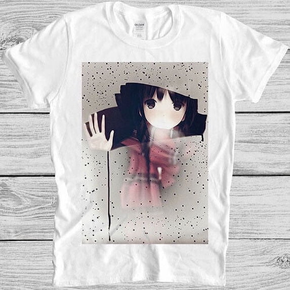 Anime Girl Manga T Shirt Raining Windows Gift Cool Gift Tee M355 ...