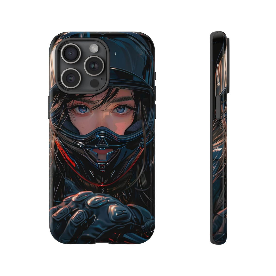Anime Girl Motorcycle Rider Urban Street Art Phone Case with iPhone 17 ...