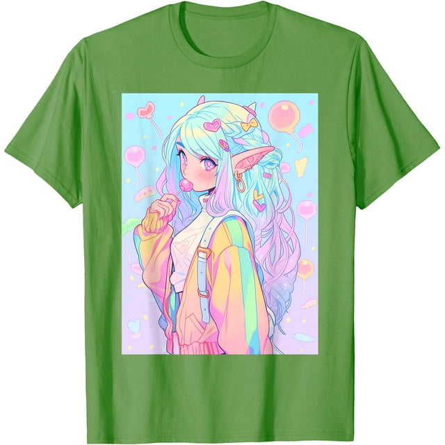 Anime Girl Pastel Kawaii Waifu Elves Softstyle Unisex T-Shirt - Walmart.com