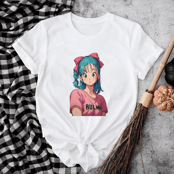 Anime Girl Portrait Detailed Artistic Cartoon Style Unisex T-Shirt ...