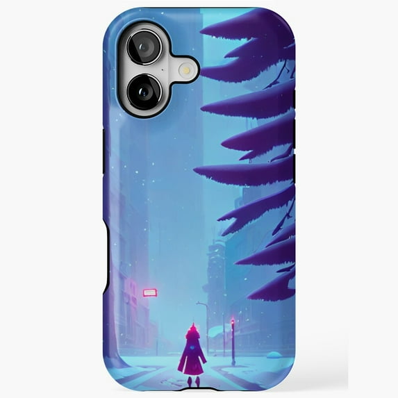 Anime Girl Snowy Protective Case for iPhone 11 12 13 14 15 16 17 Pro ...