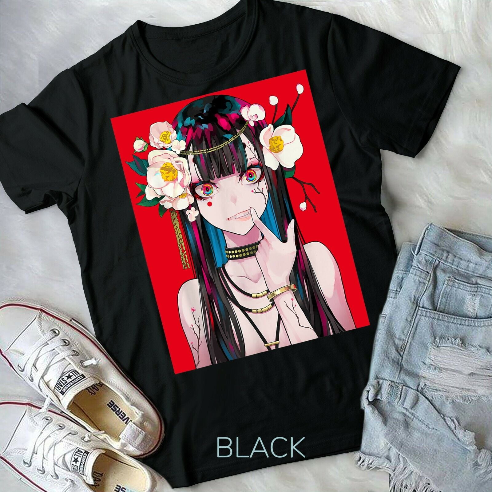Anime Girl Waifu Japanese Aesthetic Kawaii Otaku Unisex Form T-shirt ...