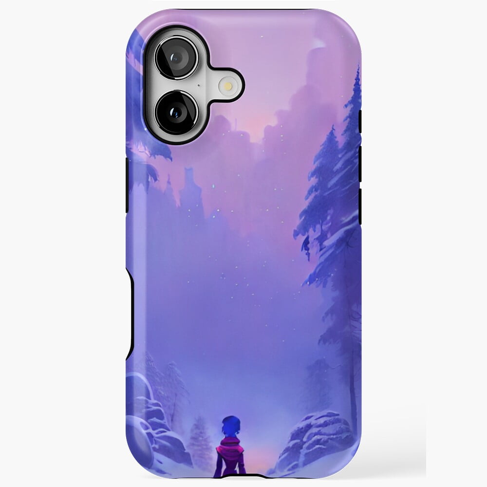 Anime Girl Xmas Vibe Forest Protective Cover for iPhone 11 12 13 14 15 ...