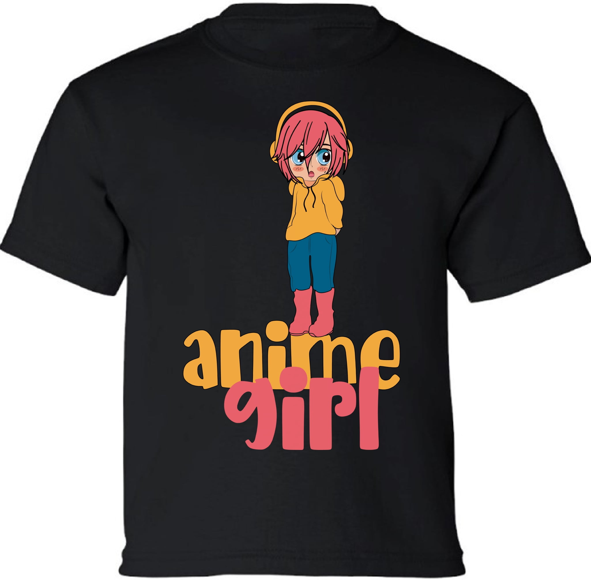 Anime Girl Youth T-Shirt Animated Japanese - XS S M L XL Graphic Tee ...